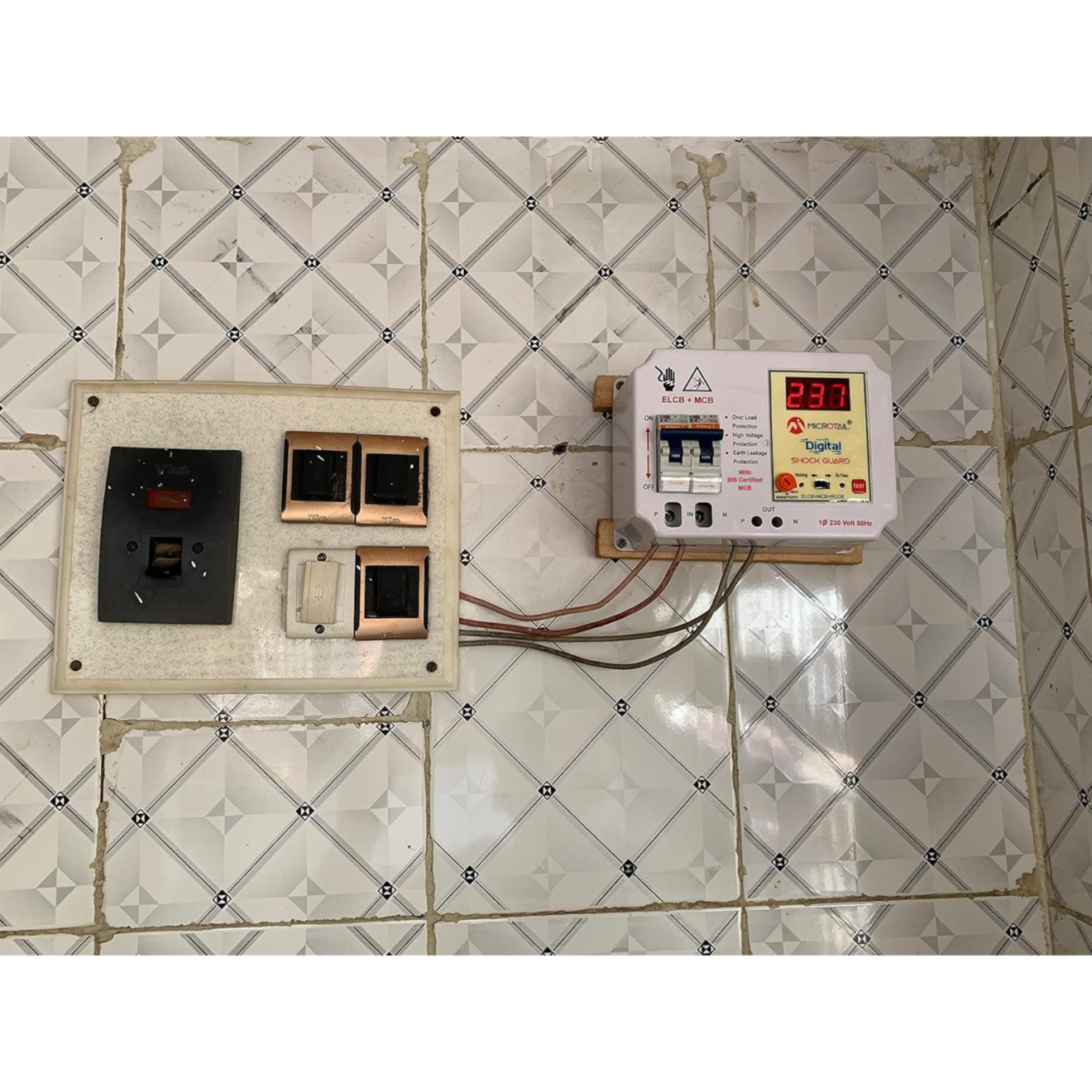 Digital ELCB 32 Amp Single Phase 2 Pole ELCB + RCCB + ISI Marked MCB ...